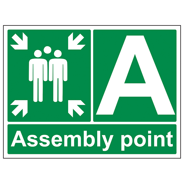 Assembly Point With Letter - Large Landscape | Eureka Direct