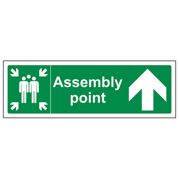 Assembly Point Arrow Up | Fire Assembly | Safety Signs | Safety Signs 4 ...