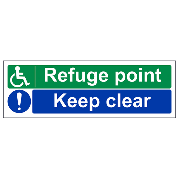 Refuge Point/Keep Clear - Landscape | Fire Assembly | Safety Signs ...