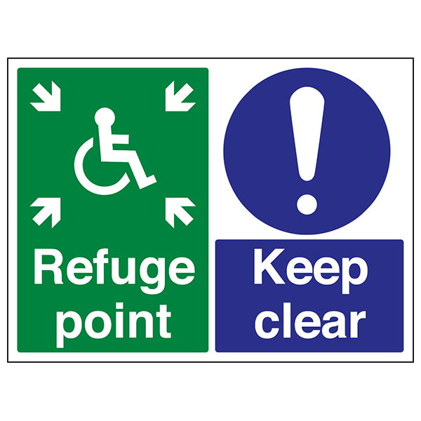Refuge Point / Keep Clear | Fire Assembly | Safety Signs | Safety Signs ...