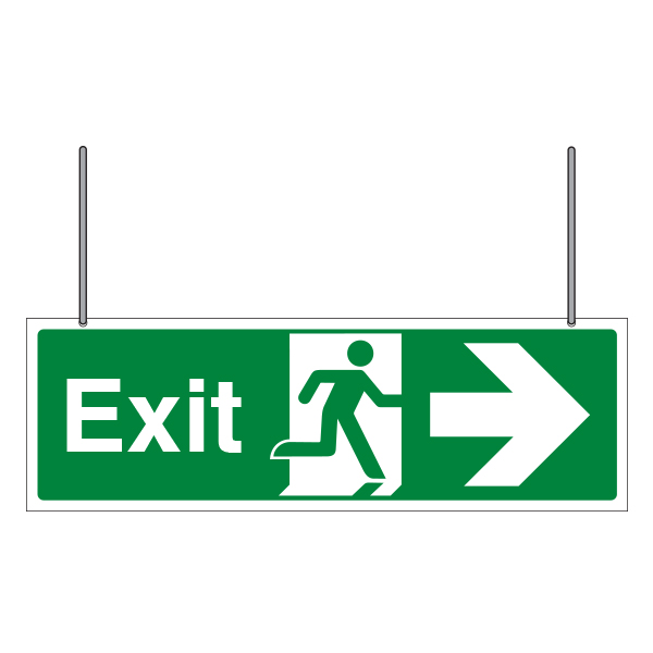Double Sided Exit Arrow Left/Right | Safety Signs 4 Less