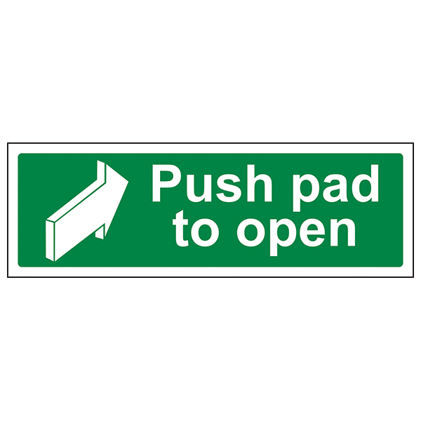 Push Bar To Open - Landscape | Fire Exit | Safety Signs | Safety Signs ...