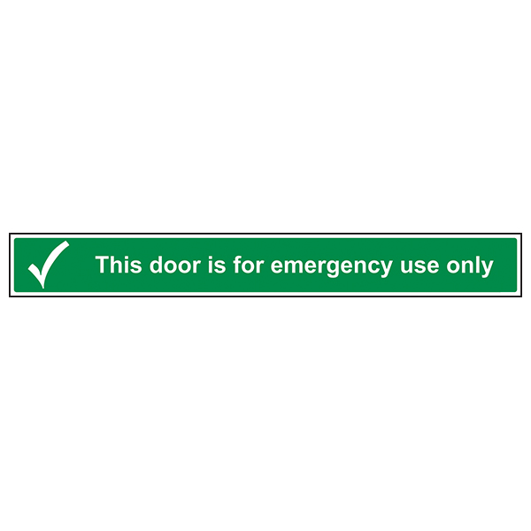 This Door is For Emergency Use - Long Landscape | Safety Signs 4 Less