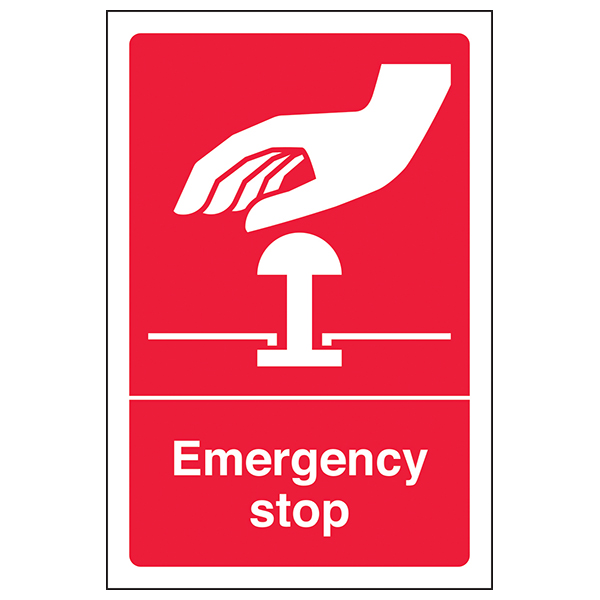 Emergency Stop Signs | Safety Signs 4 Less