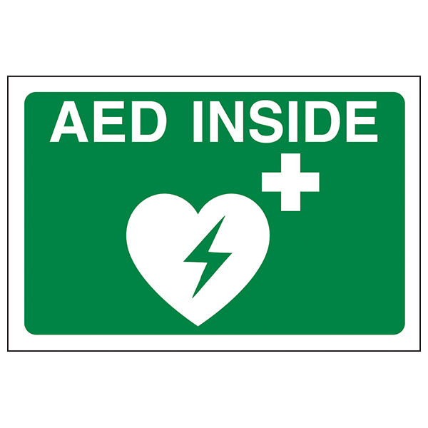 AED Inside - Window Sticker | Safety Signs 4 Less