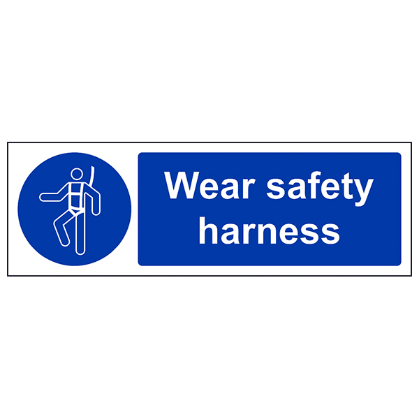 Wear Safety Harness - Landscape | Mandatory Signs | Safety Signs ...