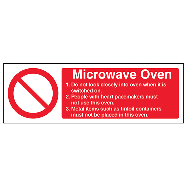 Microwave Oven - Landscape | Safety Signs 4 Less