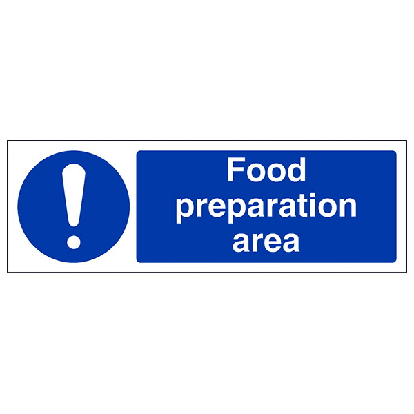 Food Preparation Area | Safety Signs 4 Less