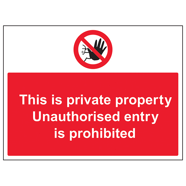 Unauthorised Persons Prohibited | Prohibition Signs | Safety Signs ...