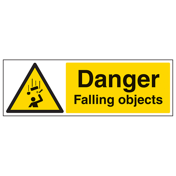 Danger Falling Objects - Landscape | Hazard Signs | Safety Signs ...