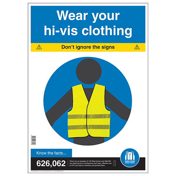 Wear Your Hi-Vis Clothing Poster | Safety Posters | First Aid Posters ...