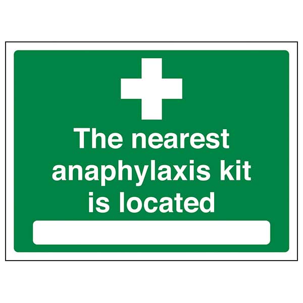 The nearest Anaphylaxis kit is located | Safety Signs 4 Less