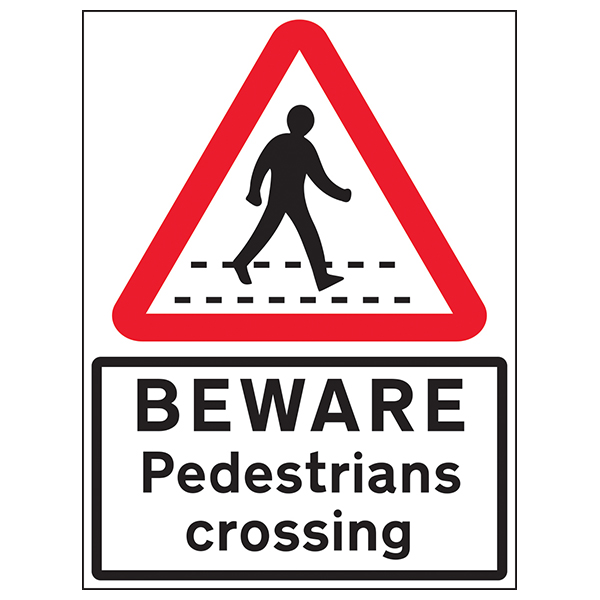 Beware Pedestrians Crossing | Traffic and Parking Signs | Reflective ...