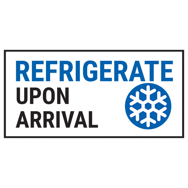 Refrigerate Upon Arrival - Blue Labels On A Roll | Shipping & Handling ...
