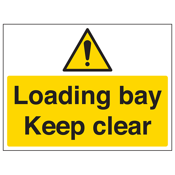 Loading Bay, Keep Clear - Landscape | Traffic and Parking Signs ...