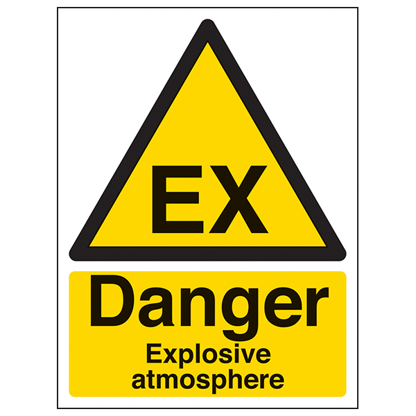 Danger Explosive Atmosphere - Portrait | Caution / Danger | Safety ...