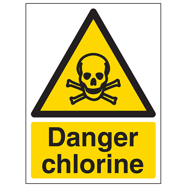 Danger Chlorine - Portrait | Safety Signs 4 Less