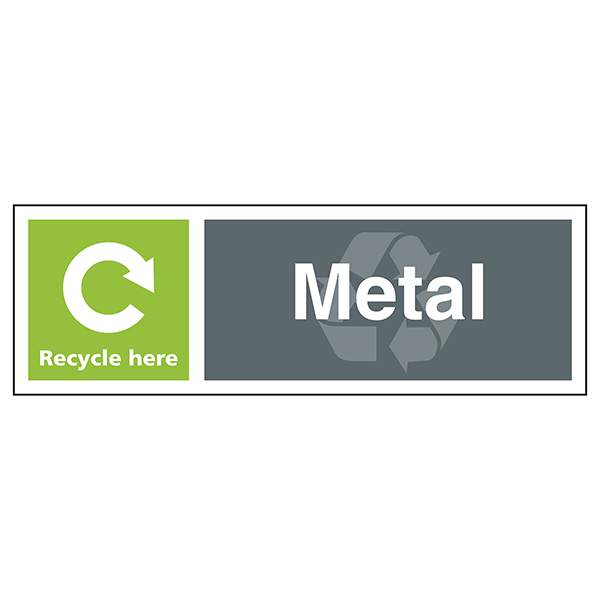 Metal Recycle Here | Waste Signs | Recycling Signs | Safety Signs 4 Less