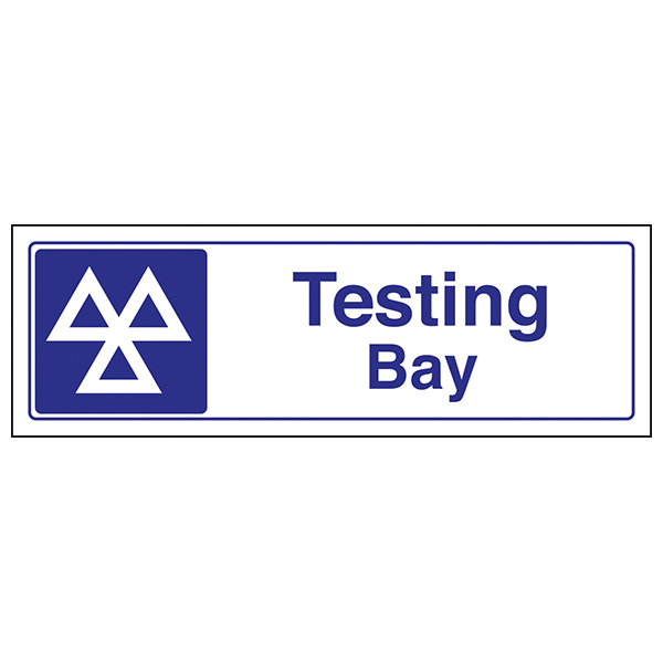 Testing Bay - Landscape | Safety Signs 4 Less