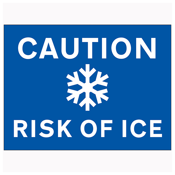 Caution Risk Of Ice | Winter Safety Signs | Safety Signs | Safety Signs ...