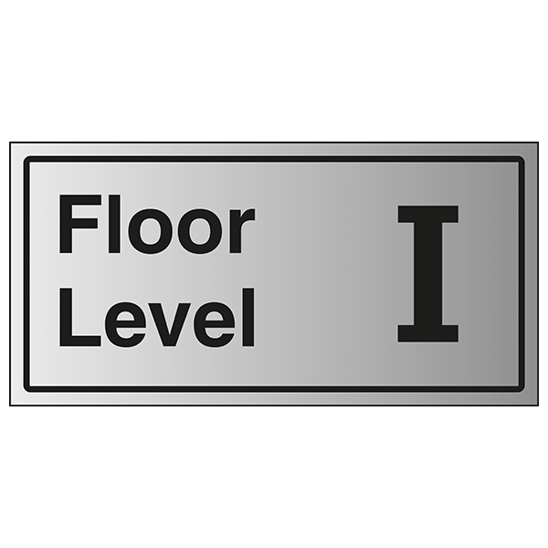 Floor Level I - Aluminium Effect | Aluminium Effect Safety Signs ...