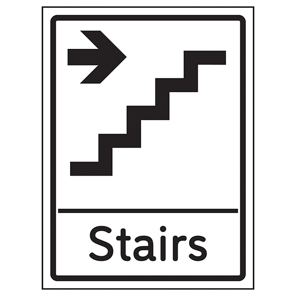 Stairs Arrow Right | Stairway Signs | Information Signs | Safety Signs ...