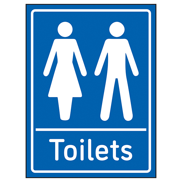 Toilets Blue | Toilet/Washroom Signs | General Information Signs ...