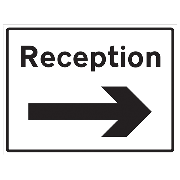 Reception Arrow Right | Traffic and Parking Signs | Reflective Traffic ...