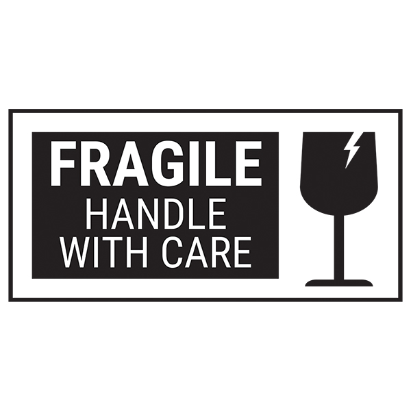 Fragile Handle With Care - Black Bold Labels On A Roll | Shipping ...