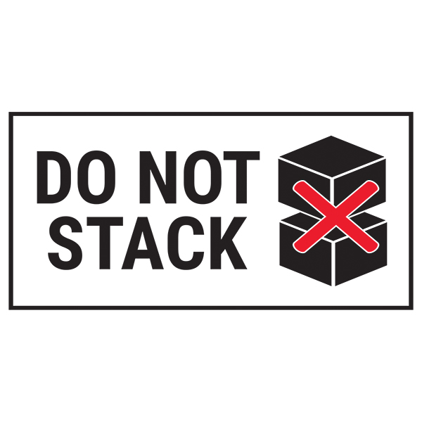Do Not Stack Boxes Red Circular Labels On A Roll | Shipping & Handling ...