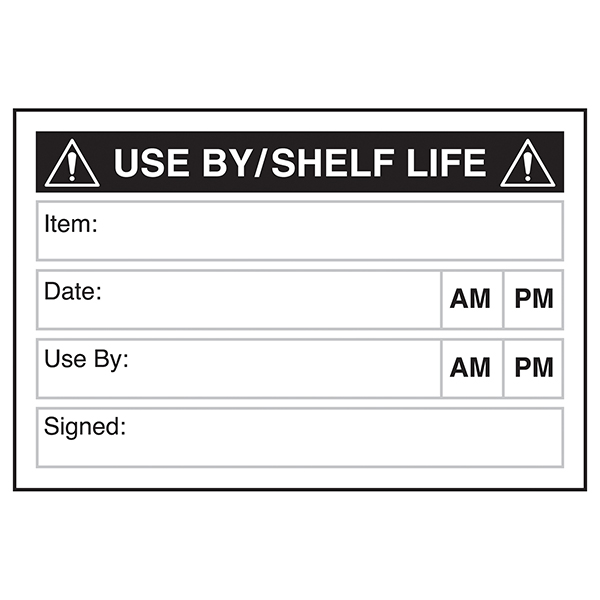 Use By / Shelf Life Square Labels On A Roll | Food Safety Labels ...