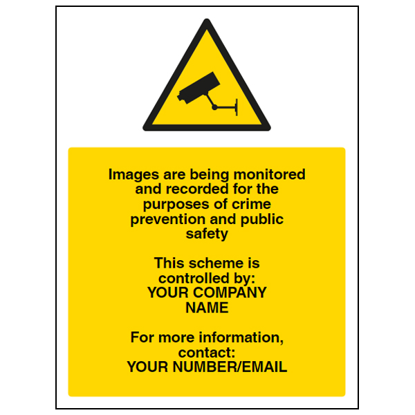 GDPR CCTV Signage | Safety Signs 4 Less
