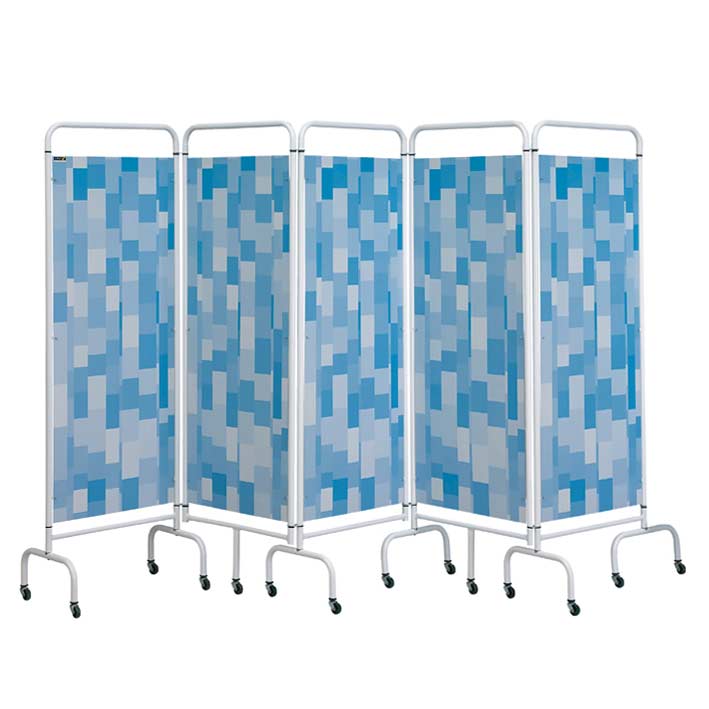 Sunflower 5 Panel Mobile Folding Hospital Screens | Eureka Direct
