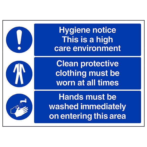 Hygiene Notice This Is A High Care Environment - Large Landscape ...