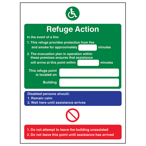 Refuge Action You Are Located On Building - Portrait | Safety Signs 4 Less