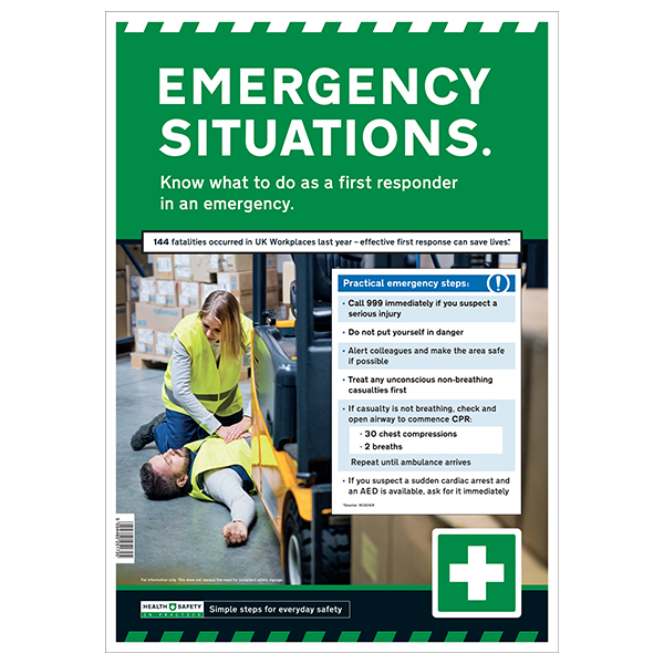 Emergency Situations Safety Poster | Safety Posters | First Aid Posters ...